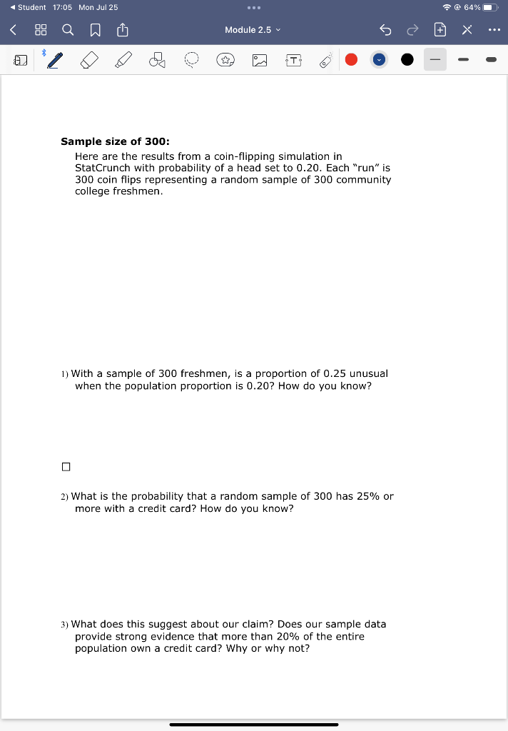 Solved Sample size of 300: Here are the results from a | Chegg.com