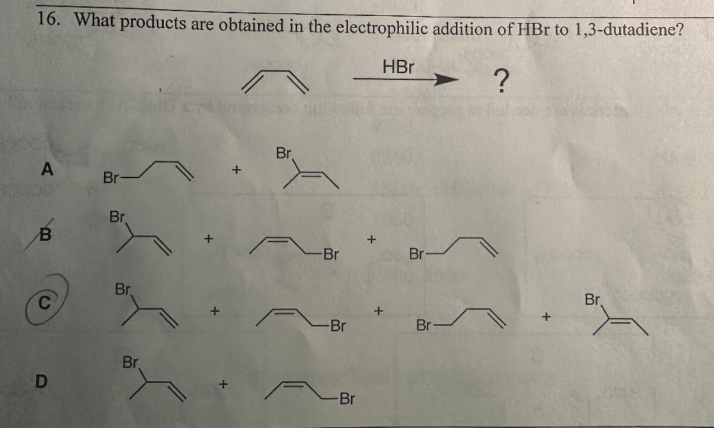 Solved What products are obtained in the electrophilic | Chegg.com