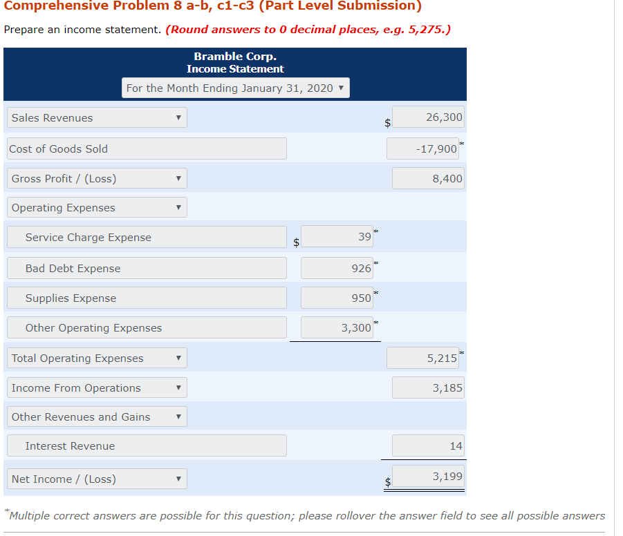 Solved Comprehensive Problem 8 a-b, ci-c3 (Part Level | Chegg.com