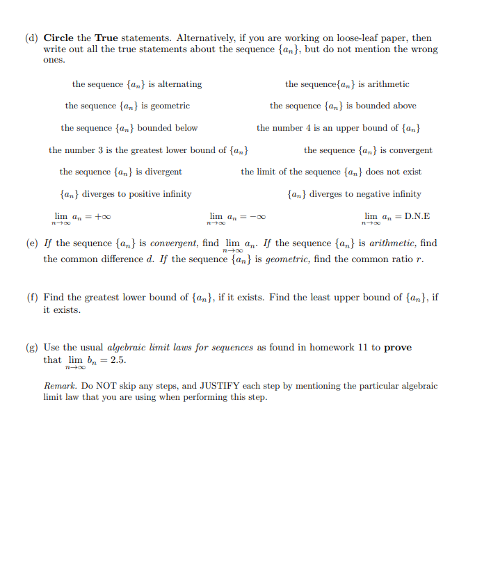 Solved 4. [20 points) Consider the following infinite | Chegg.com