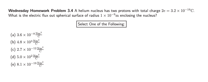 Solved Wednesday Homework Problem 3.4 A helium nucleus has | Chegg.com