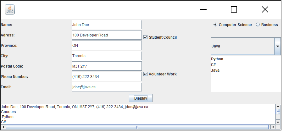 Solved Write A Java Application Which Allows The User To