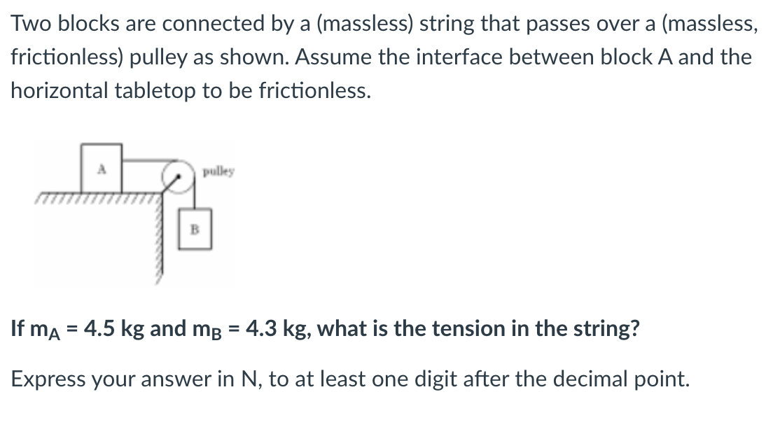 Solved Two blocks are connected by a (massless) ﻿string that | Chegg.com
