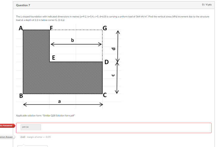 Solved Question 7The L -shaped foundation with indicated | Chegg.com
