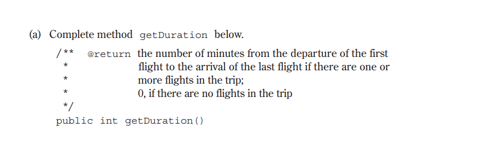 Solved The declaration for the Flight class is shown | Chegg.com