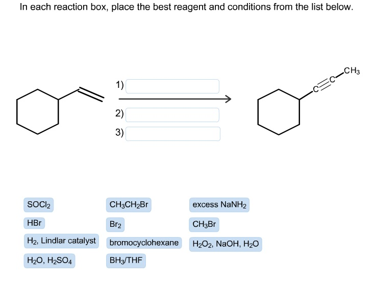 Solved 1) 2) 3) 4) 5) он CH3CH2CH2Br NaOH NaBH4 H2, | Chegg.com
