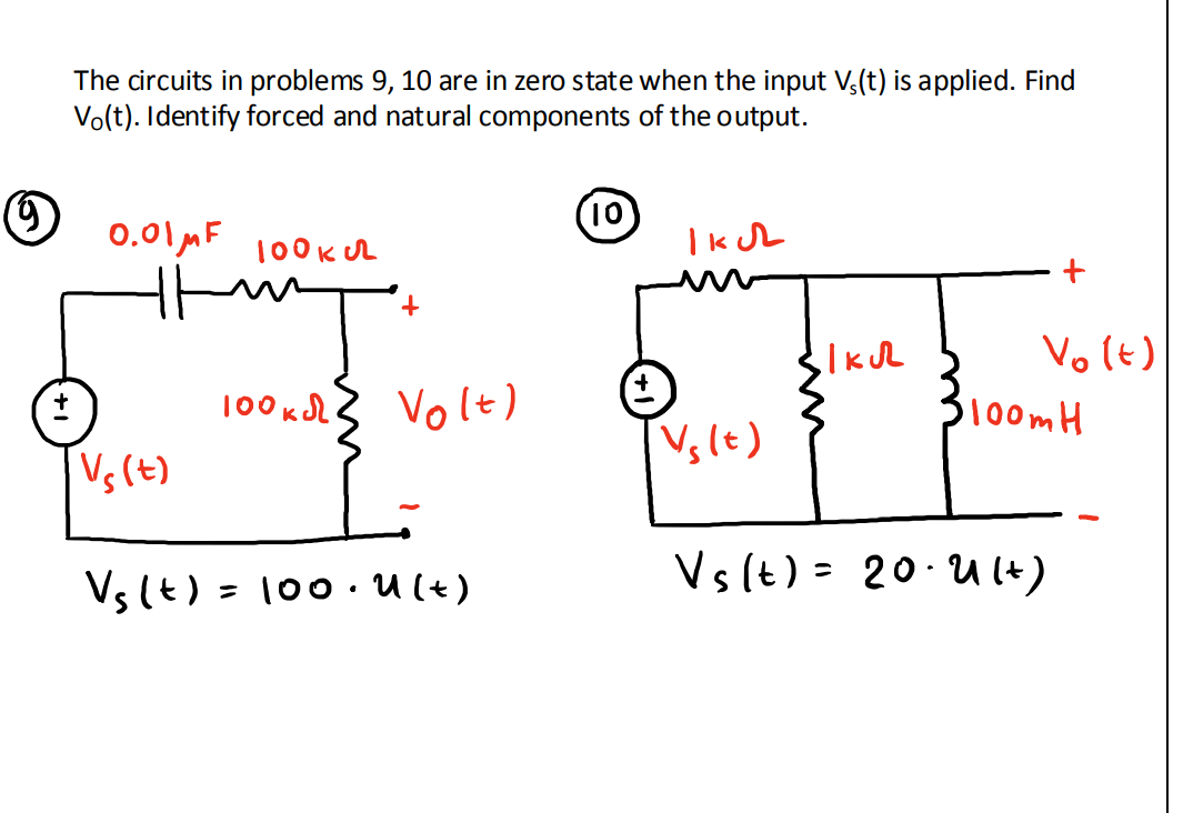 Solved The circuits in problems 9,10 are in zero state when | Chegg.com