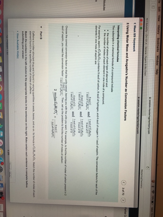 Solved t Using Molar Mass and Avogadro's Number as | Chegg.com