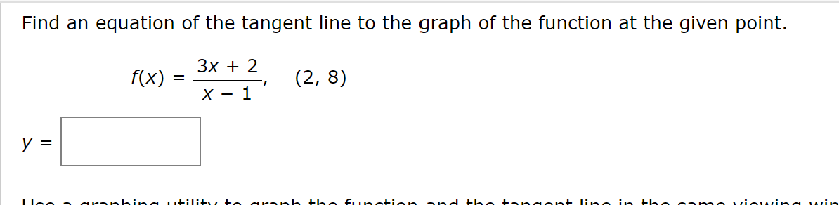 Solved Find an equation of the tangent line to the graph of | Chegg.com
