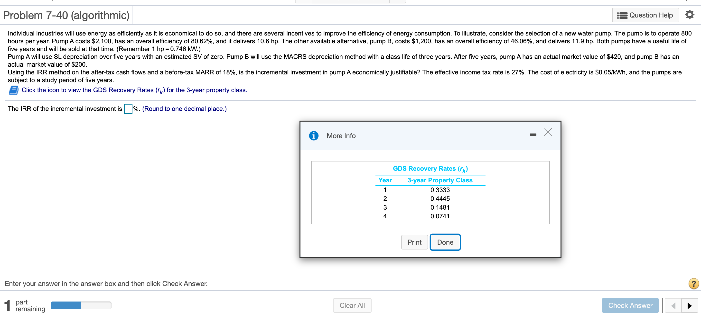 Problem 7-40 (algorithmic) Question Help Individual | Chegg.com