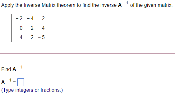 Solved Apply the Inverse Matrix theorem to find the inverse | Chegg.com