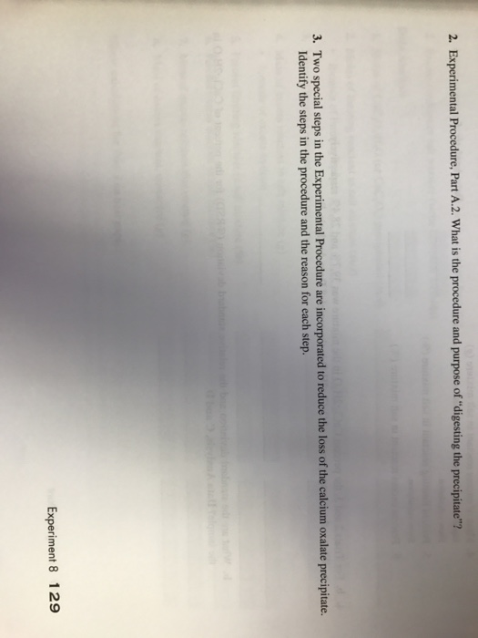 Solved Experimental Procedure, Part A.2. What is the | Chegg.com