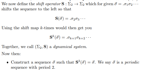 We now define the shift operator S: 82 22 which for | Chegg.com