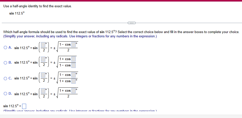 Solved Use a half-angle identity to find the exact value. | Chegg.com