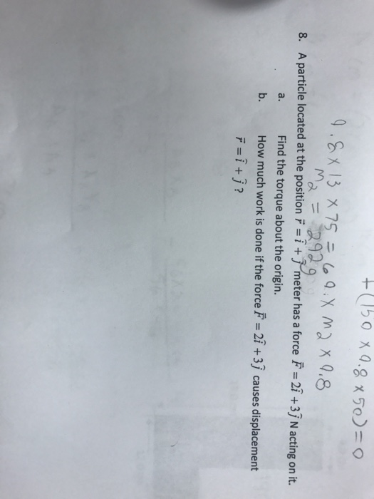 Solved A particle located at the position r = i + j meter | Chegg.com