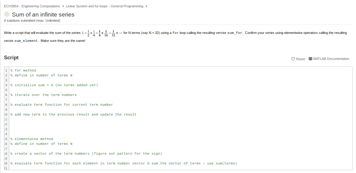 Solved ECH3854 - Engineering Computations > Linear System | Chegg.com