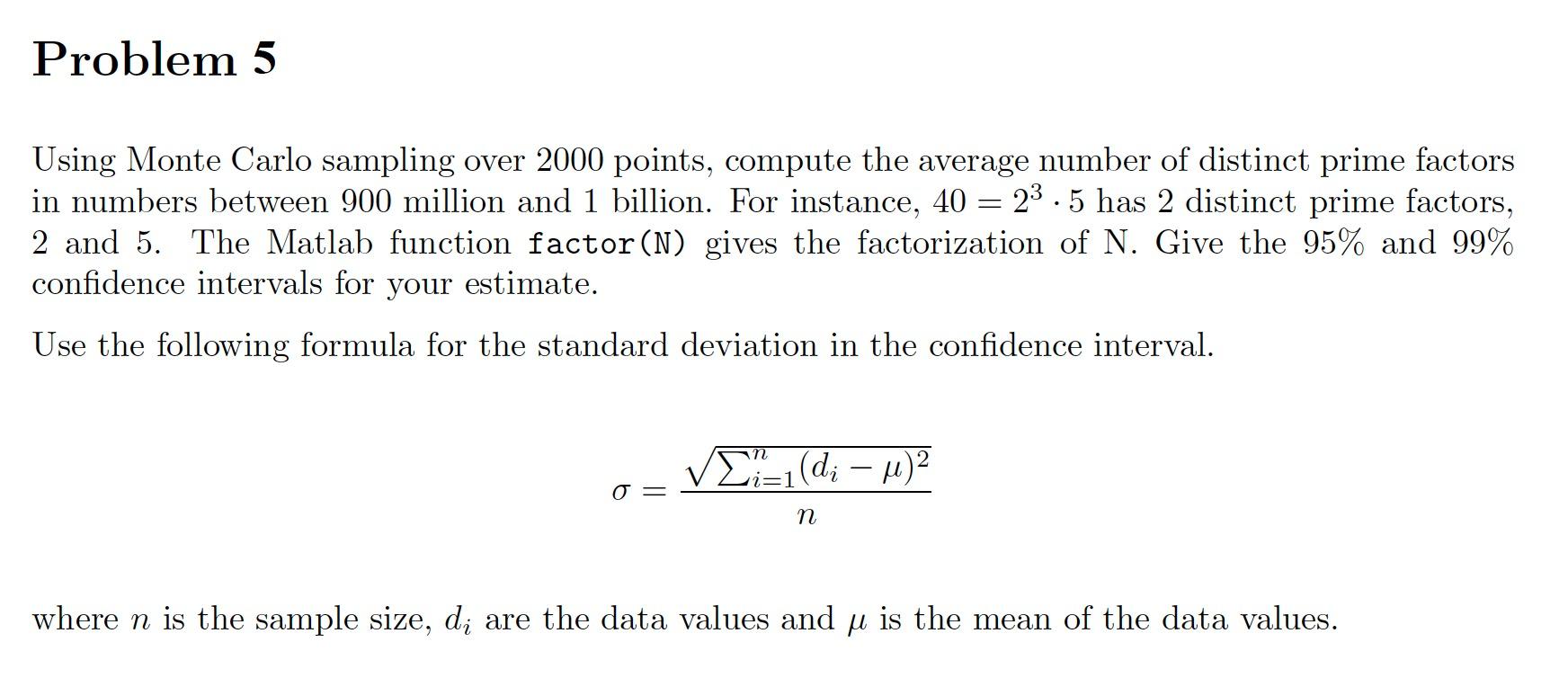 Solved Using Monte Carlo sampling over 2000 points, compute | Chegg.com