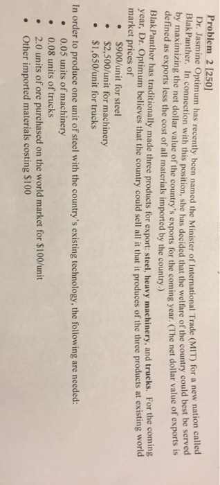 Solved Problem 2 [250] imum has recently been named the | Chegg.com