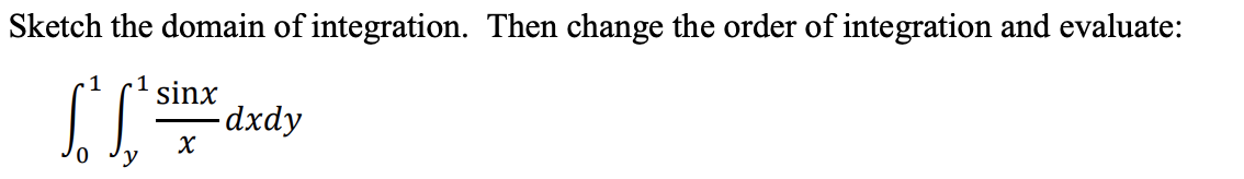 Solved Sketch the domain of integration. Then change the | Chegg.com