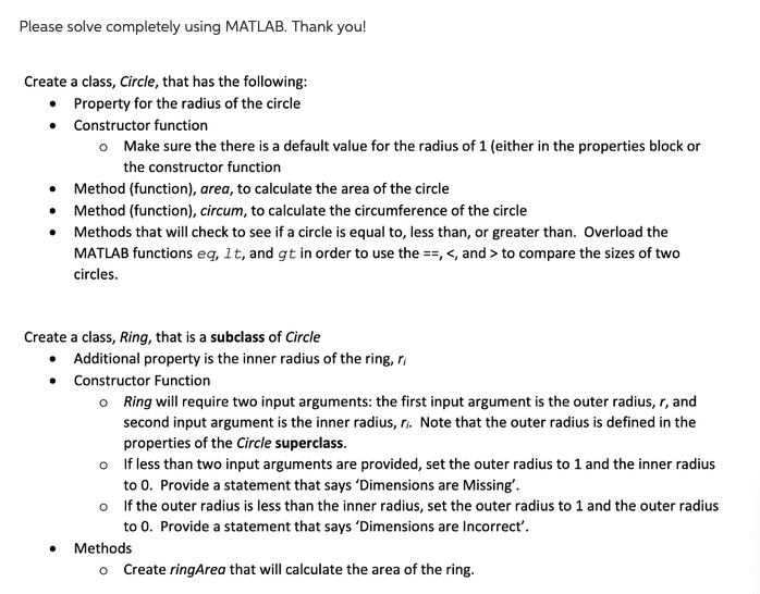 Solved Please solve completely using MATLAB. Thank you! | Chegg.com