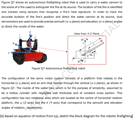 Figure Q7 shows an autonomous firefighting robot that | Chegg.com