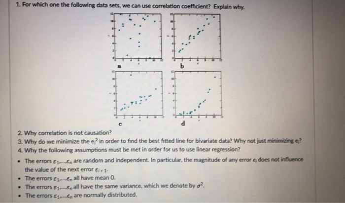 Solved we can use correlation coefficient? Explain why. 書: 2 | Chegg.com