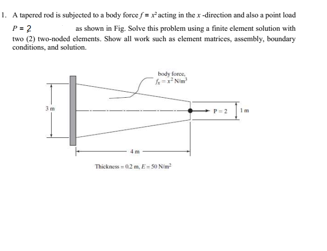 Solved Solve This Problem Using A Finite Element Solution