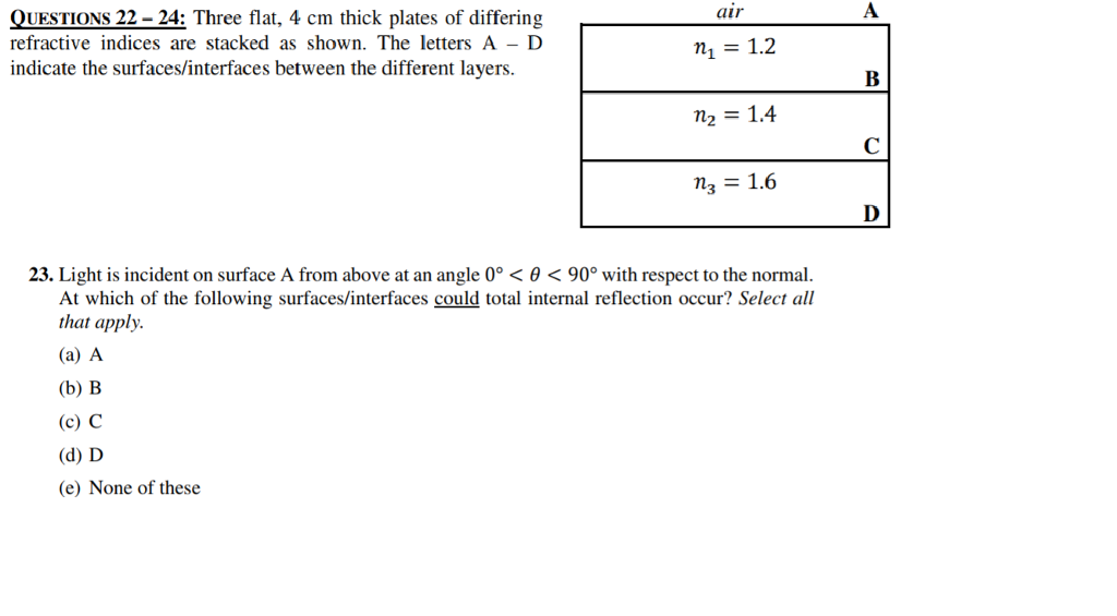 Solved QUESTIONS 22-24: Three flat, 4 cm thick plates of | Chegg.com