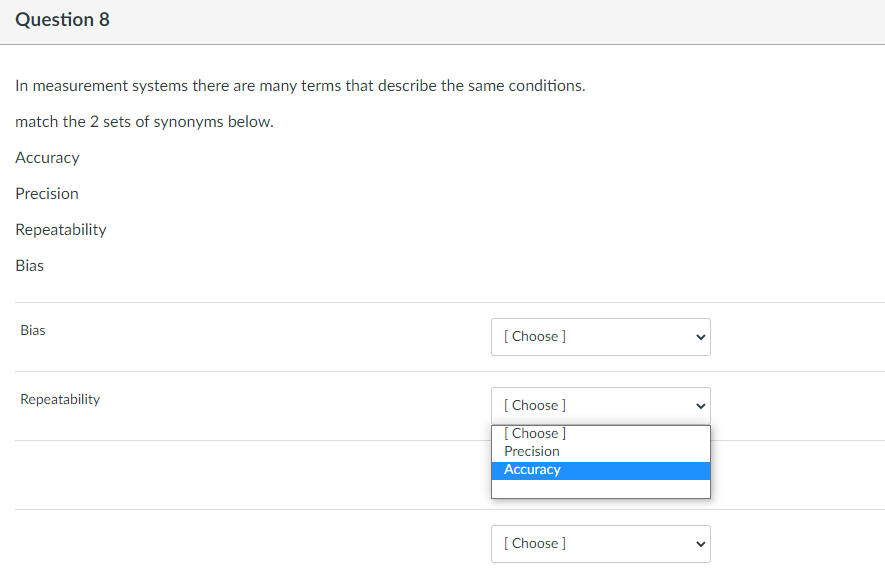 Solved Question 8 In measurement systems there are many | Chegg.com