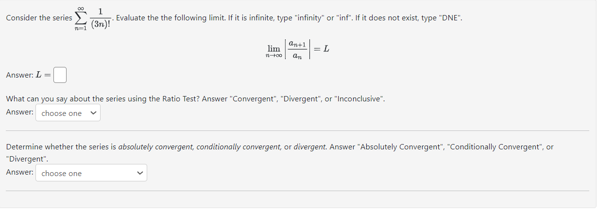 Solved Consider the series \\( \\sum_{n=1}^{\\infty} | Chegg.com