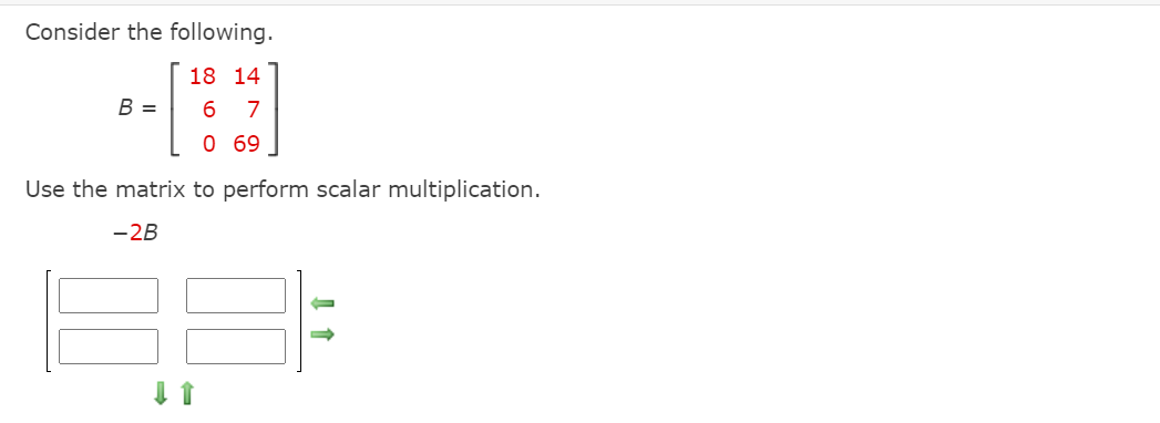 Solved Consider the following. 18 14 Use the matrix to | Chegg.com