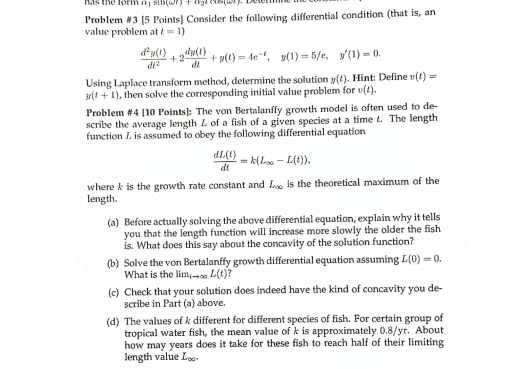 Solved Problem #3 [5 Points] Consider the following | Chegg.com