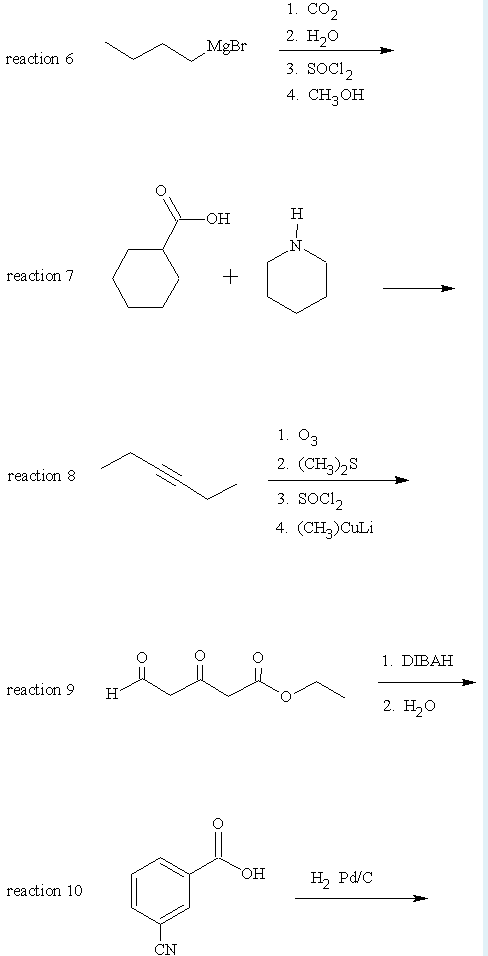 Solved MgBr 1. CO2 2. H2O 3. SOCl2 reaction 6 4. CH3OH -OH H | Chegg.com