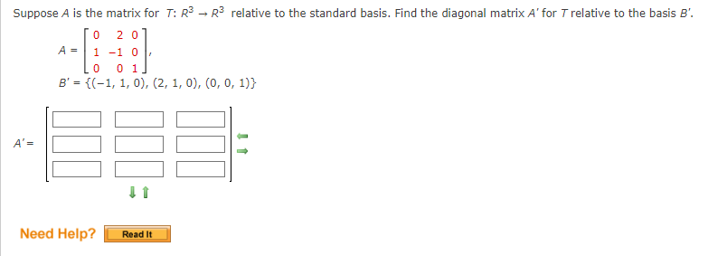 Solved Suppose A is the matrix for T: R3 - R3 relative to | Chegg.com