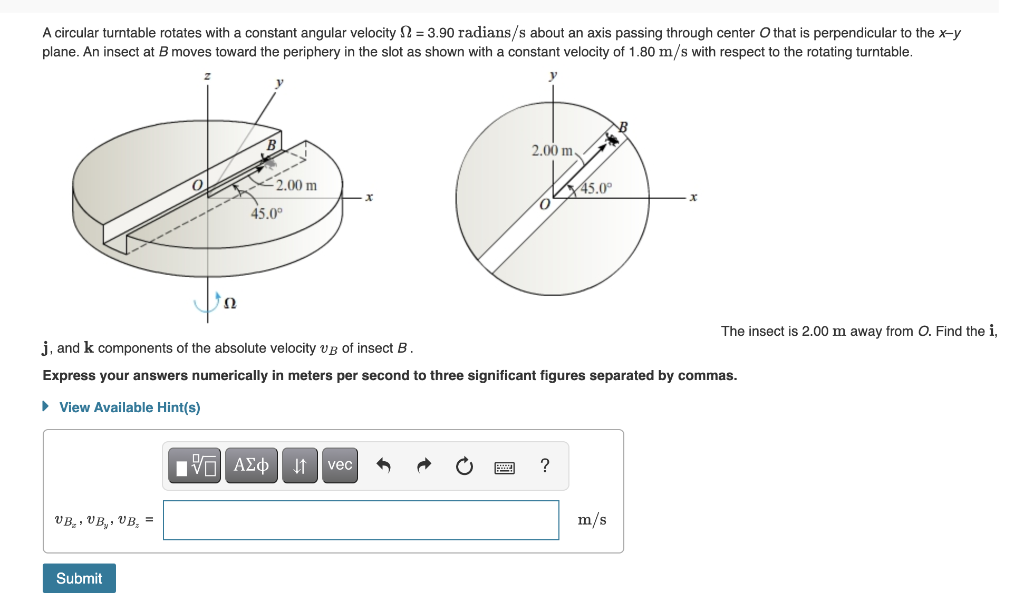 Solved A circular turntable rotates with a constant angular | Chegg.com