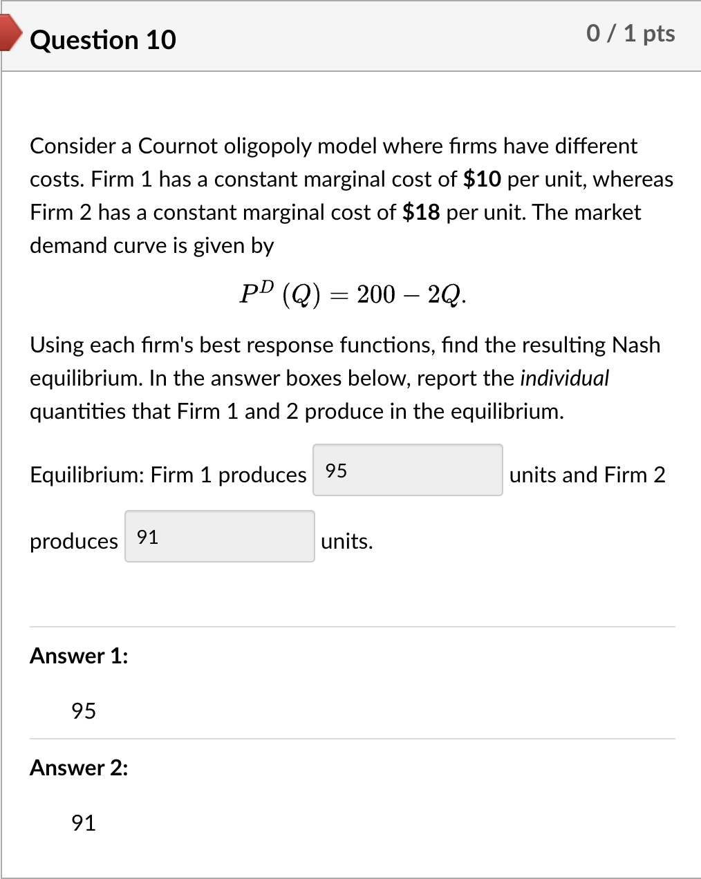Solved Consider a Cournot oligopoly model where firms have | Chegg.com