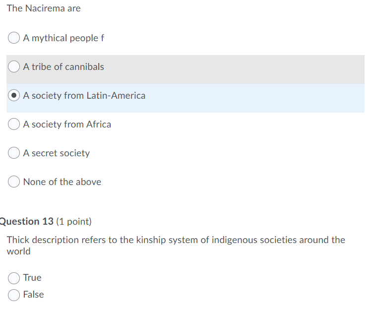 Solved The Nacirema are A mythical people f A tribe of | Chegg.com