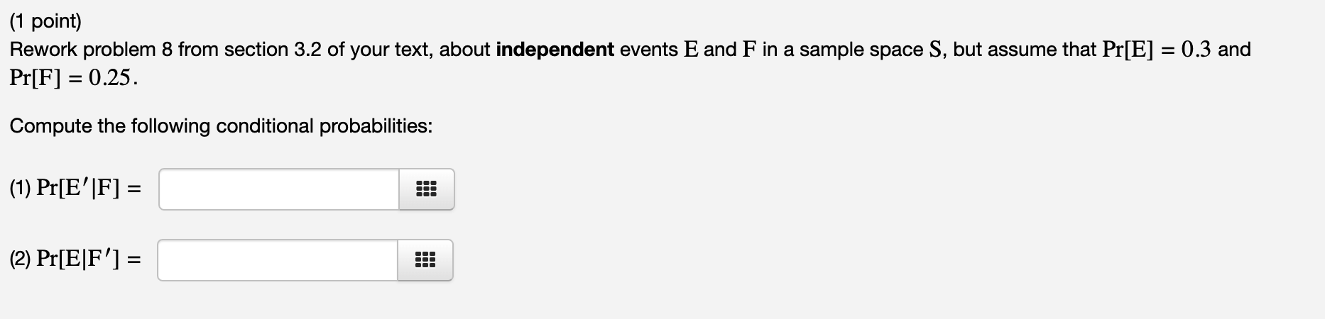 Solved Rework problem 8 from section 3.2 of your text, about | Chegg.com