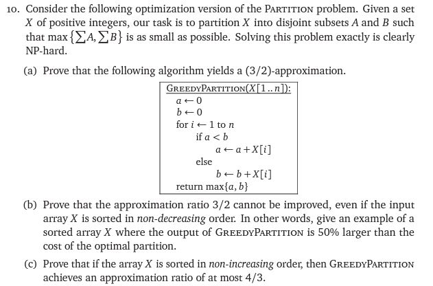 Solved Consider the following optimization version of the | Chegg.com