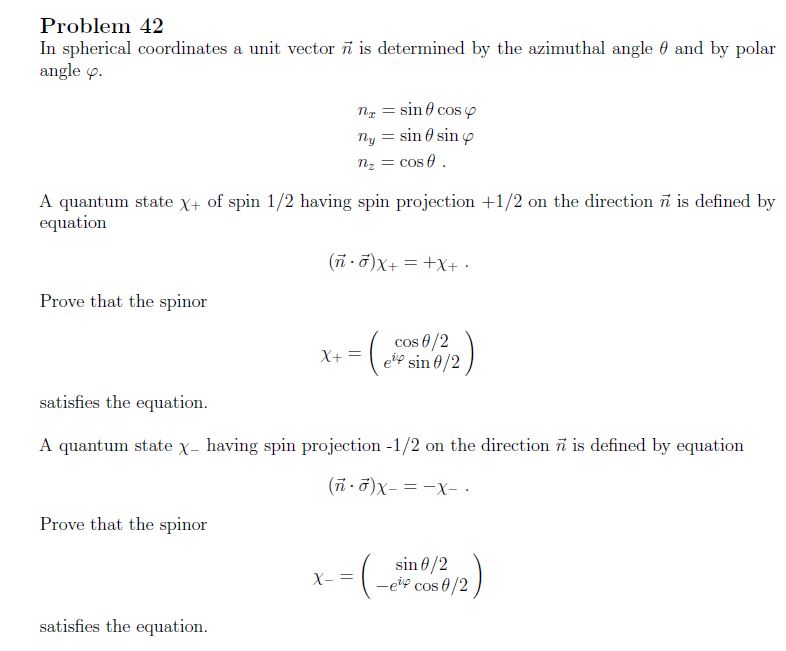 Solved Problem 42 In spherical coordinates a unit vector n | Chegg.com