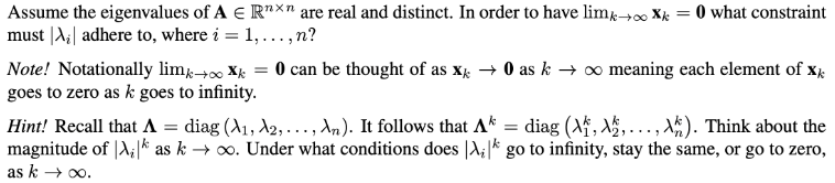 Solved Assume the eigenvalues of A∈Rn×n are real and | Chegg.com