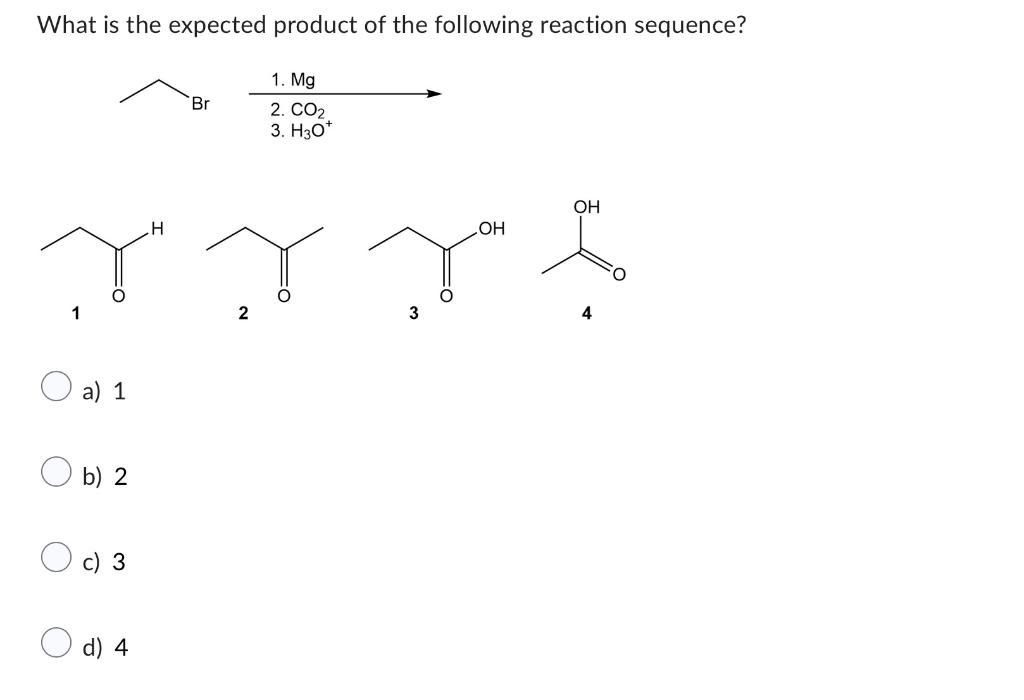 Solved What is the expected product of the following | Chegg.com