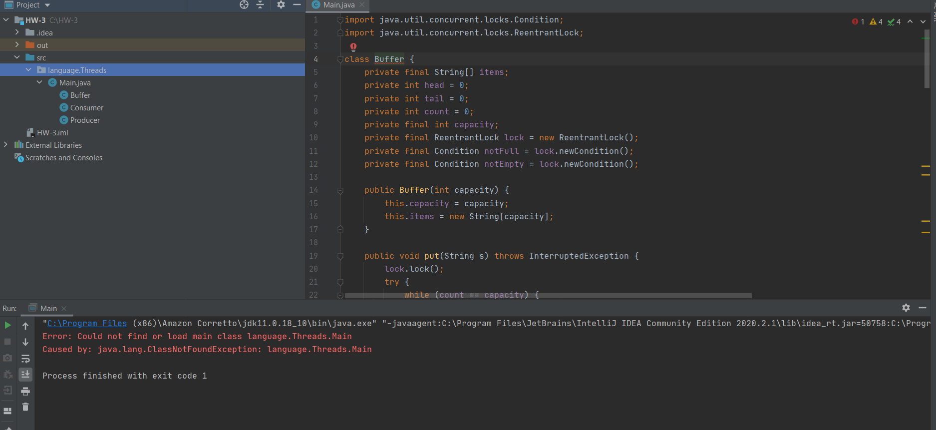 Solved Main x Error: Could not find or load main class | Chegg.com
