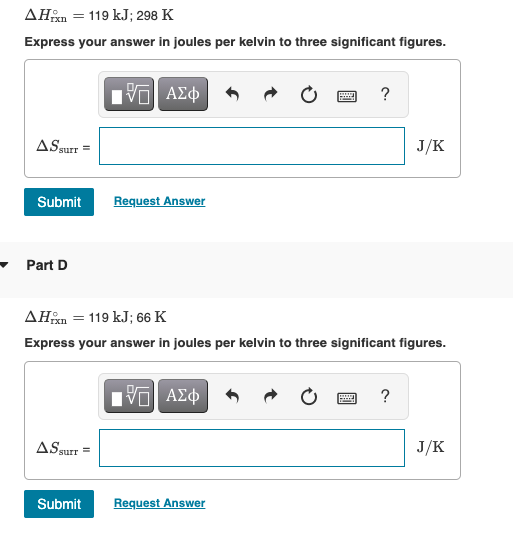 Solved ΔΗ AHix = -285 kJ; 298 K ; Express your answer in | Chegg.com