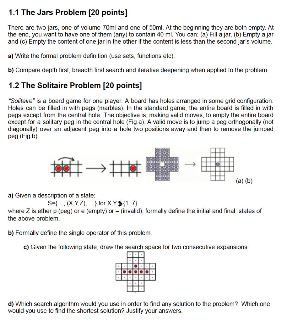 1.1 The Jars Problem [20 points] There are two jars, | Chegg.com
