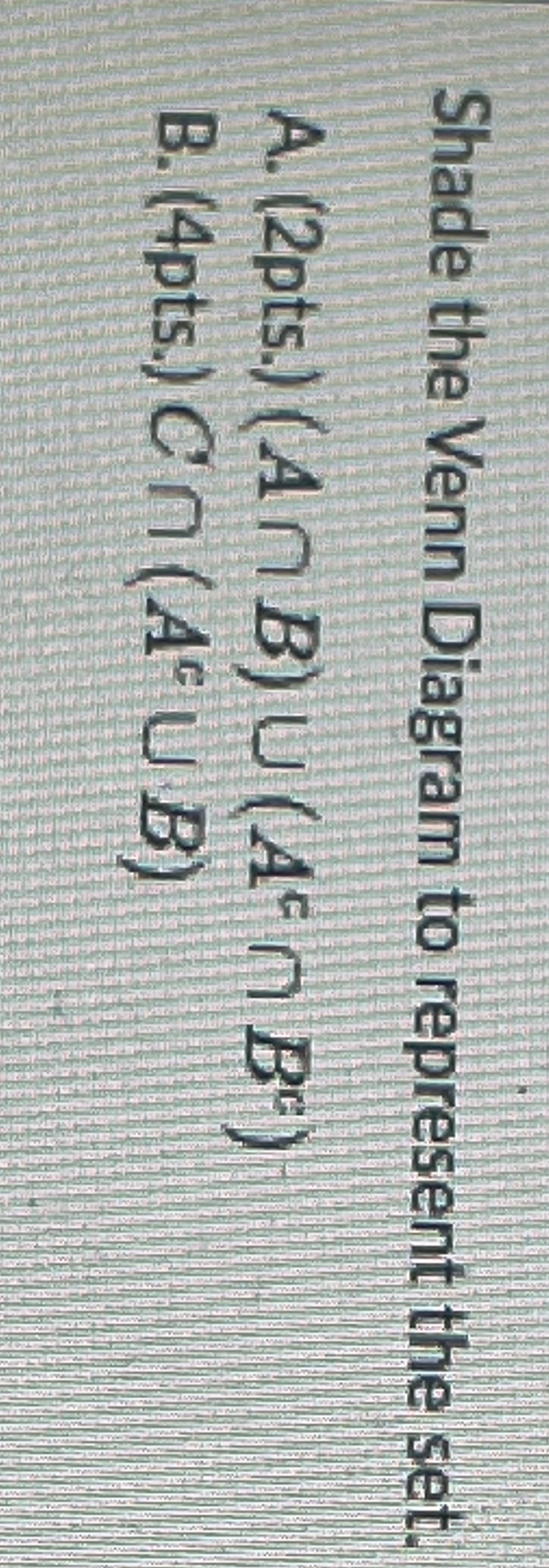Solved Shade the Venn Diagram to represent the set. A. | Chegg.com