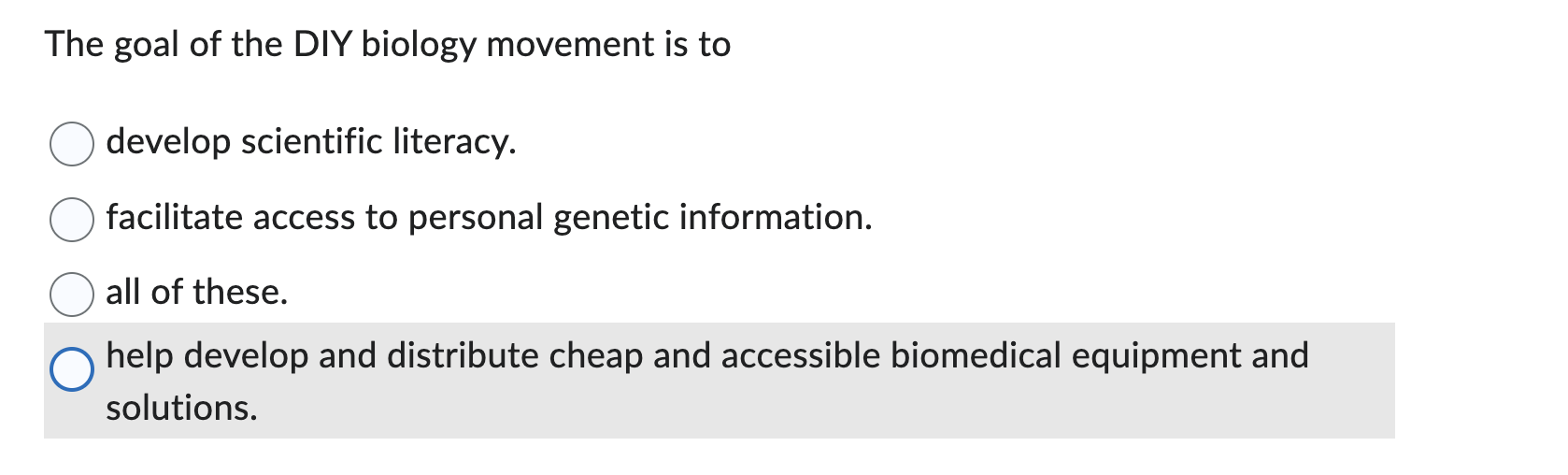 Solved DIY biology is driven by a insatiable deep seeded | Chegg.com