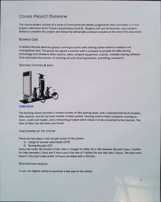 Solved COURSE PROJECT OVERVIEW The course project consists | Chegg.com