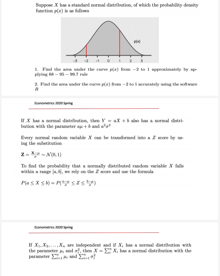Solved Suppose X has a standard normal distribution, of | Chegg.com