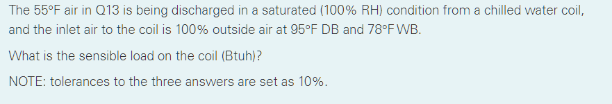 Solved A space has a heat gain of 40,000 Btuh sensible. How | Chegg.com